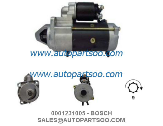 0001231005 0986021000 - BOSCH Starter Motor 24V 4KW 9T MOTORES DE ARRANQUE