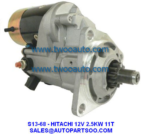 S13-68, S13-68A, S13-68C, S13-86 - HITACHI Starter Motor 12V 2.5KW 11T