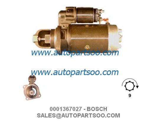 0001367028 0001367082 - BOSCH Starter Motor 12V 3KW 9T