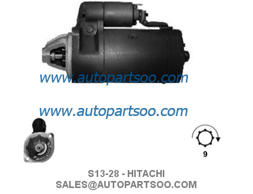 S13-112A S13-114 - HITACHI Starter Motor 12V 2KW 9T MOTORES DE ARRANQUE